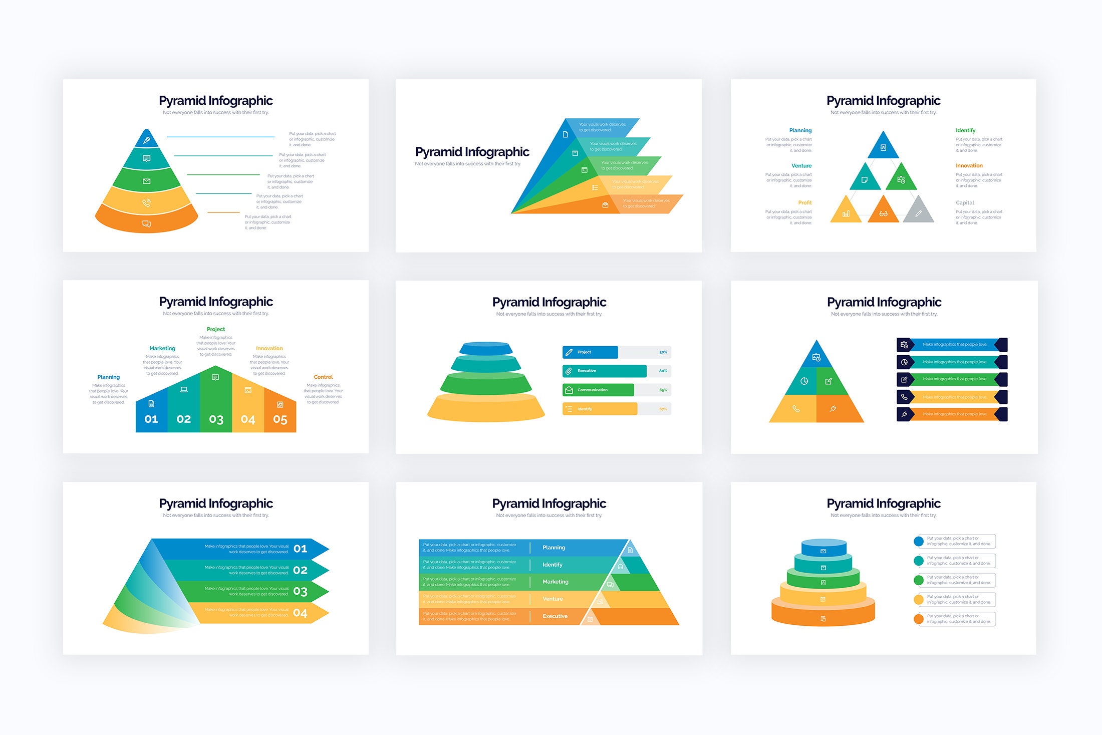 Pyramid Infographic Templates | Diagrams for Powerpoint, Illustrator ...