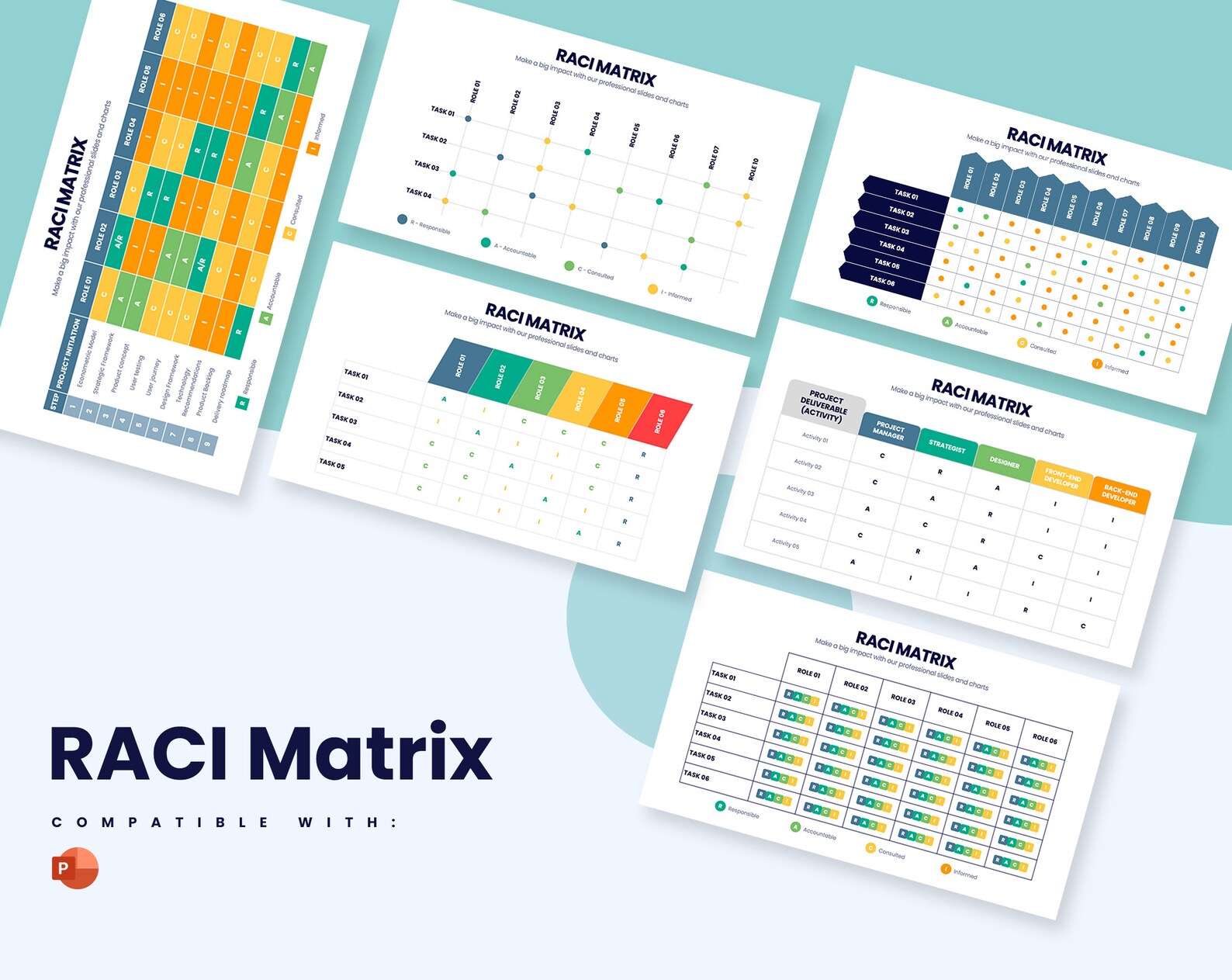 RACI Matrix Infographics | Powerpoint Template, Template for Powerpoint ...