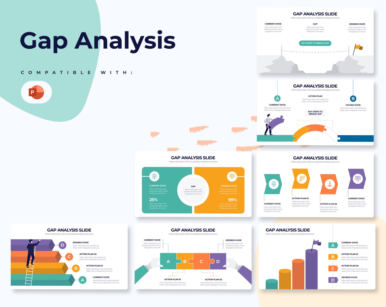 Gap Analysis Infographics | Powerpoint Template, Template for Powerpoint, Template Design ...