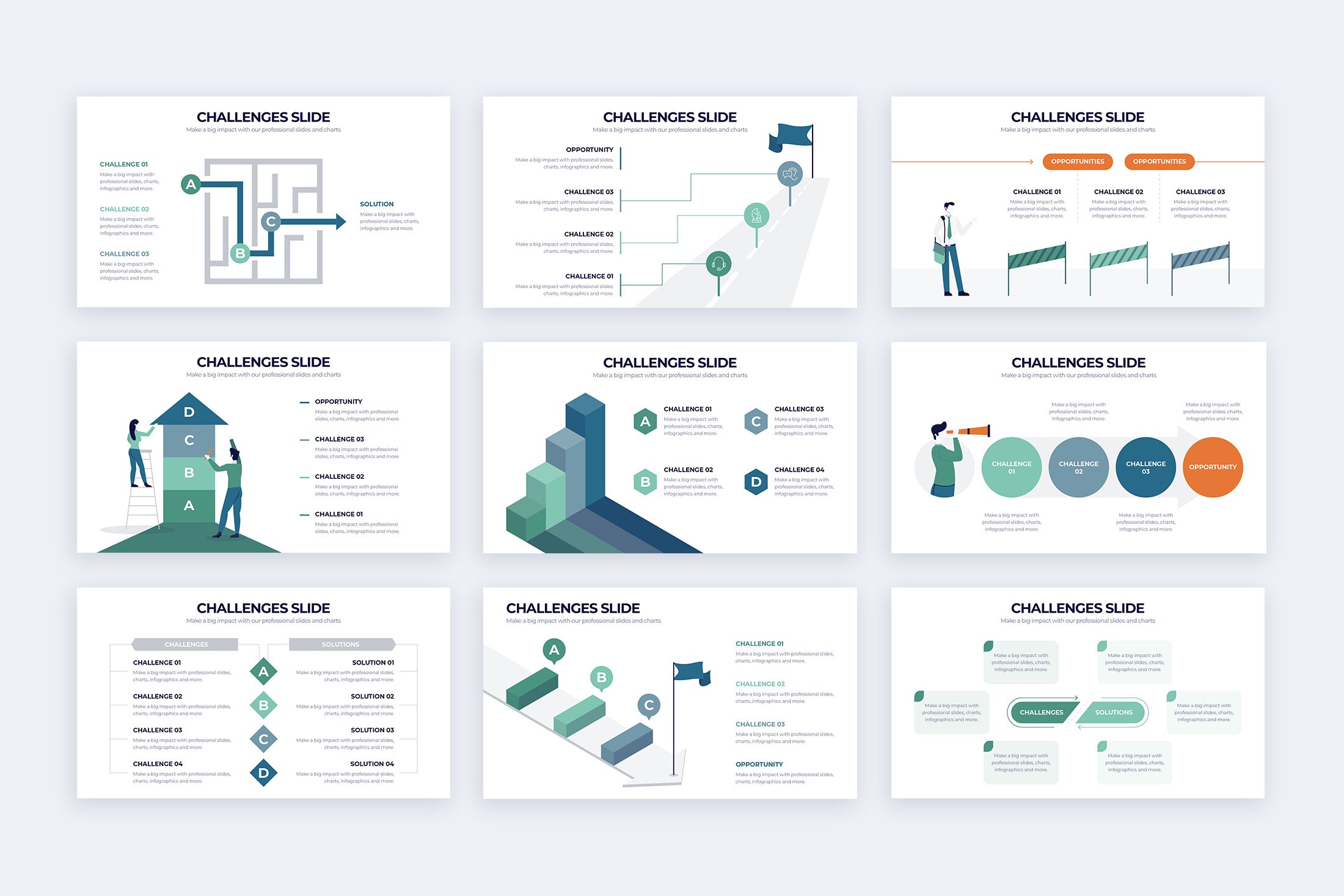 Challenge Infographics | Powerpoint Template, Template for Powerpoint ...