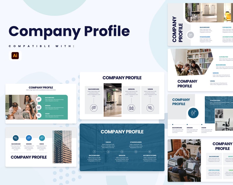 Company Profile Infographics | Template for Illustrator | Best ...