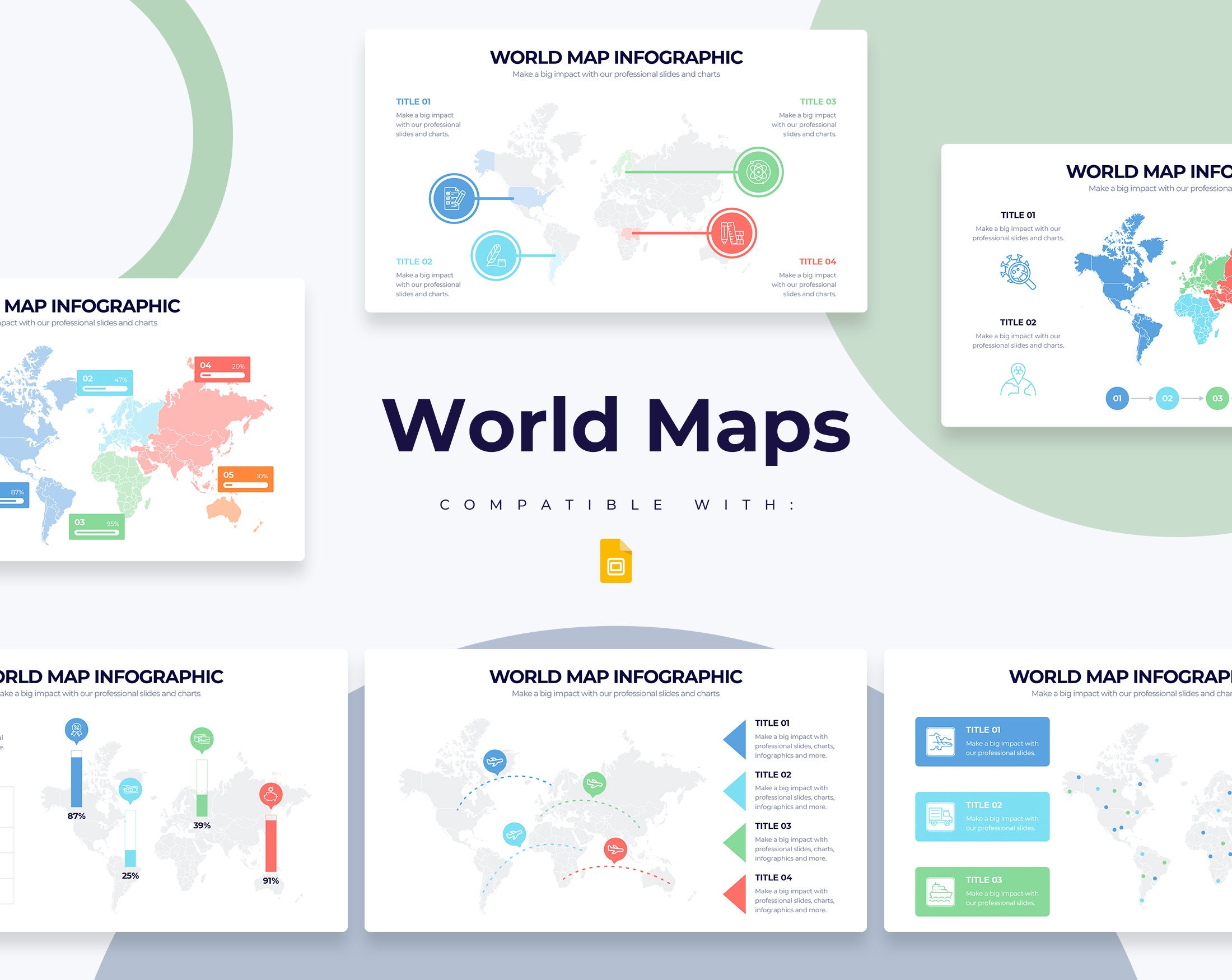 World Maps Infographics | Template for Google Slides | Best Google ...