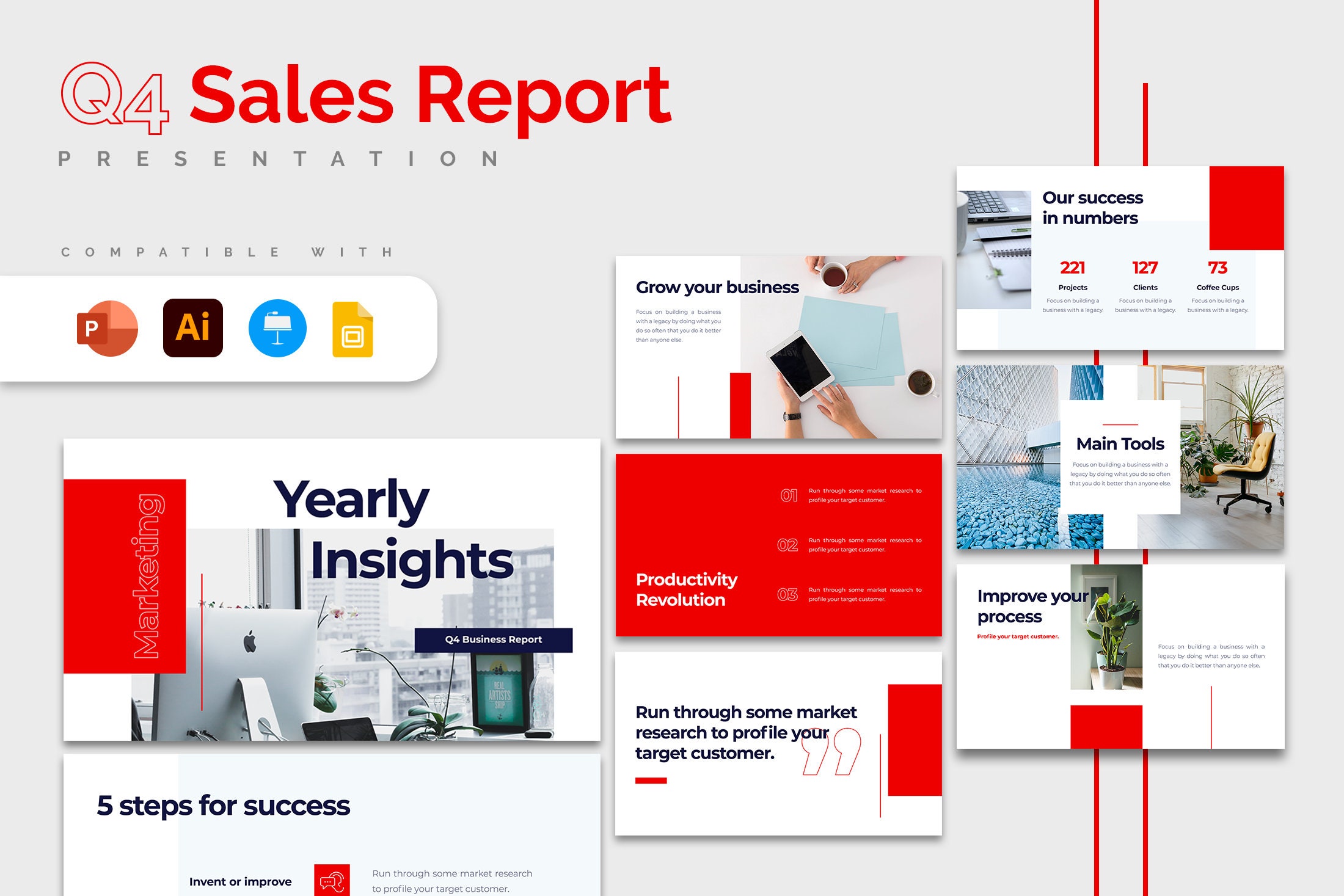 Sales Report Template Powerpoint