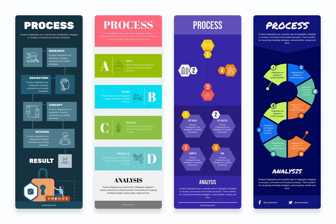 Process Vertical Infographic Templates Diagrams for Powerpoint ...