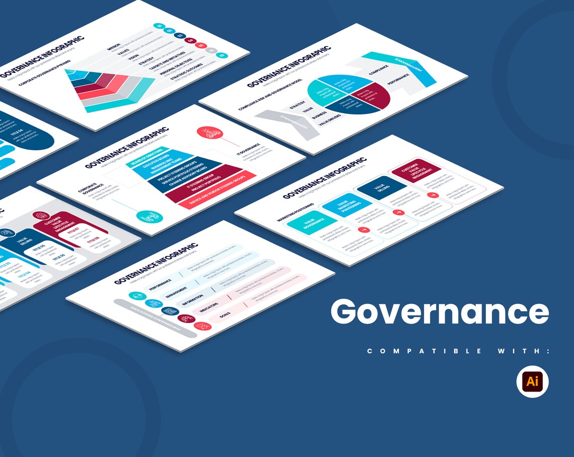 Governance Infographics Template for Illustrator, Easy to Edit, Fully ...
