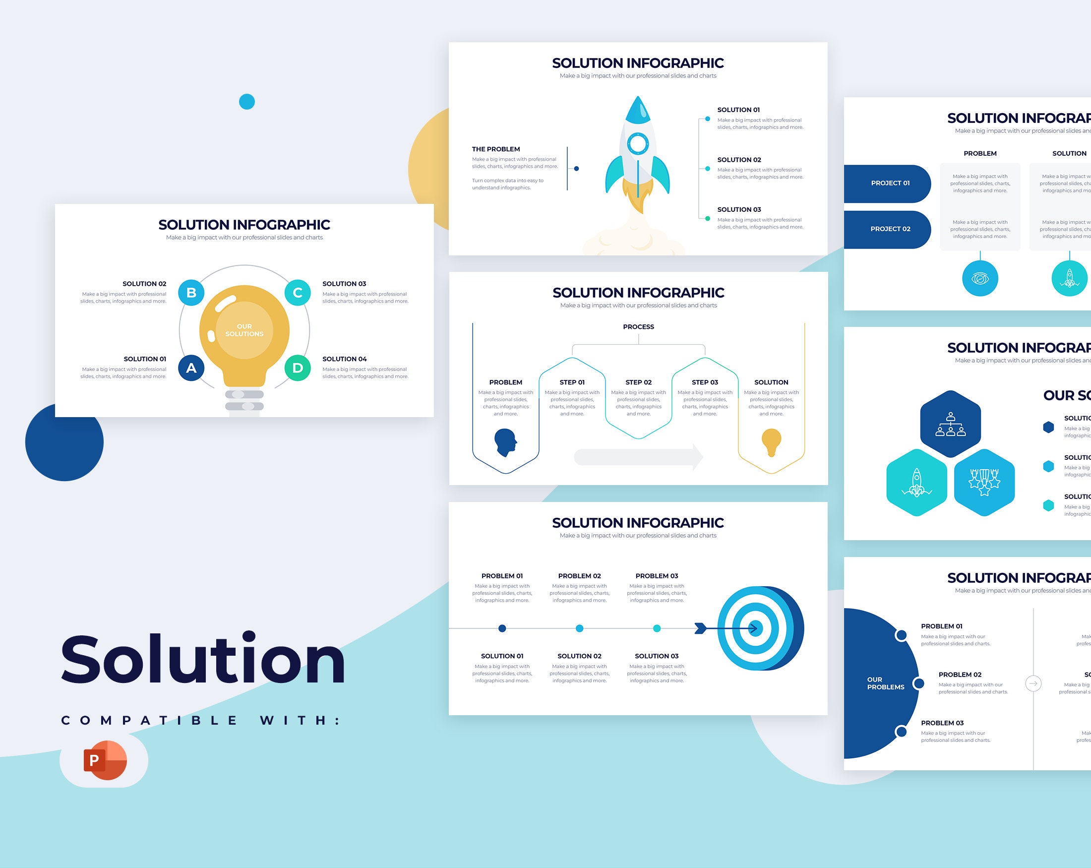 Solution Infographics | Powerpoint Template, Template for Powerpoint ...