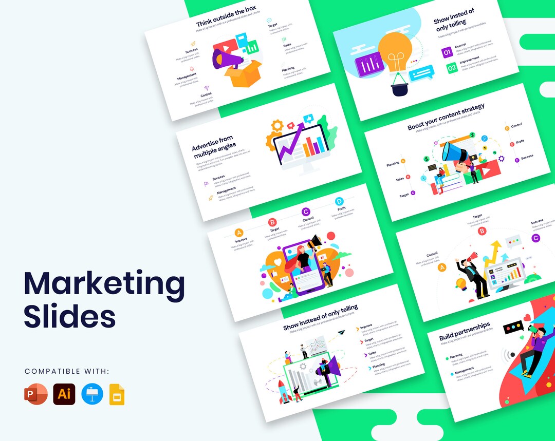 Marketing Infographic Templates Diagrams for Powerpoint - Etsy