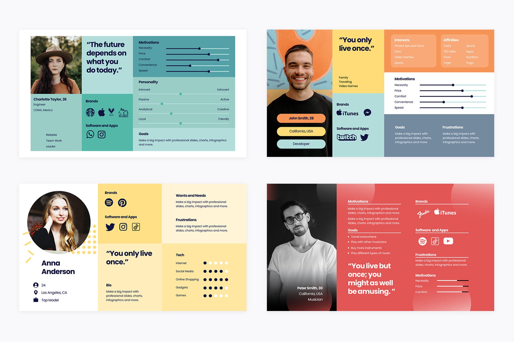Buyer Persona Infographic Templates | Diagrams for Powerpoint ...