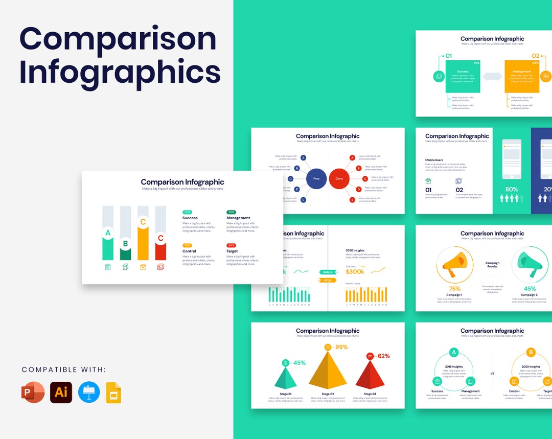 Comparison Infographic Templates | Diagrams for Powerpoint, Illustrator ...