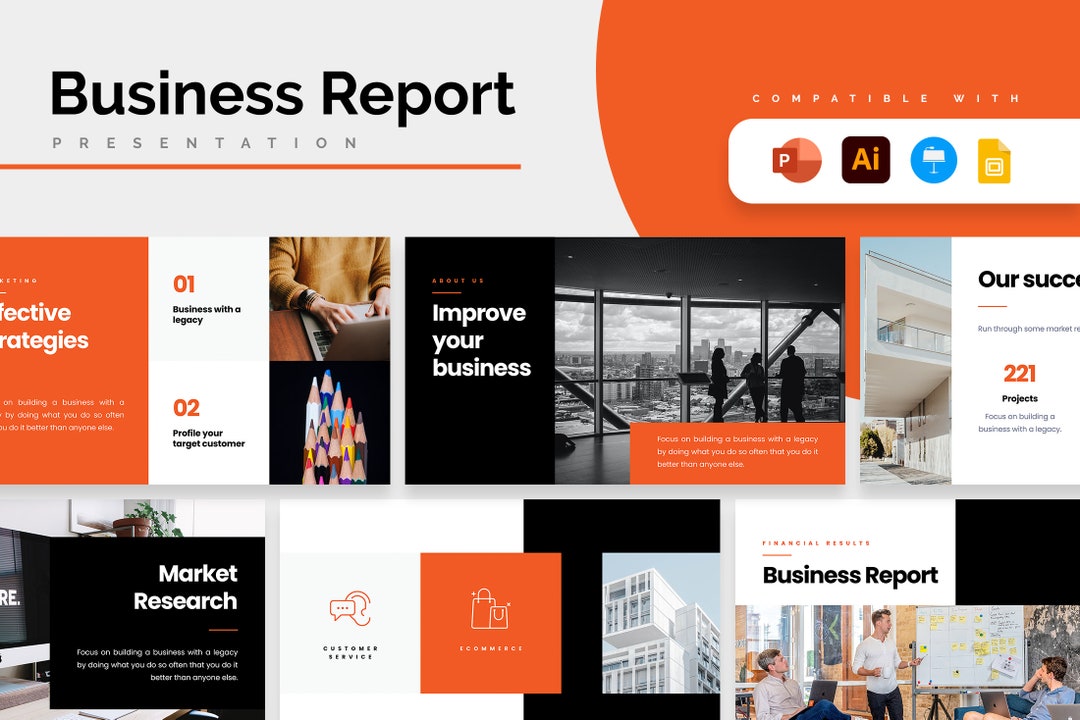 Business Report Presentation Template | Powerpoint Template, Slides for ...