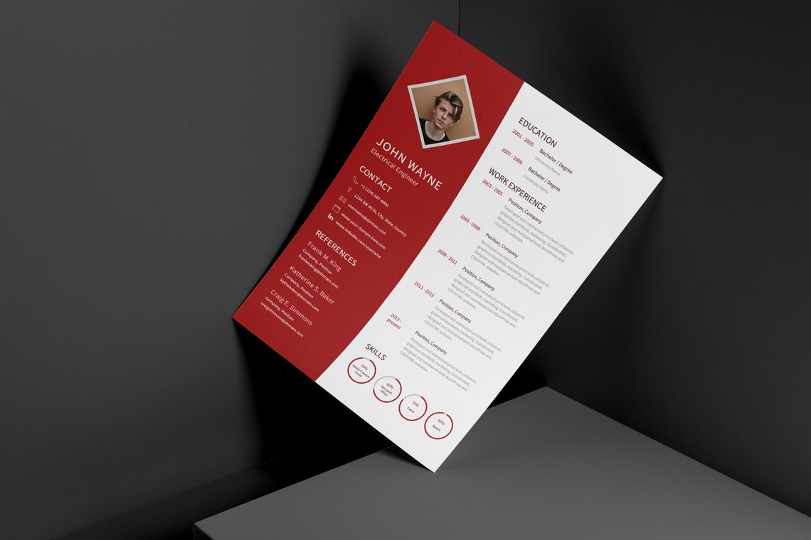 Oliver Resume Template Professional Microsoft Word CV Template ...