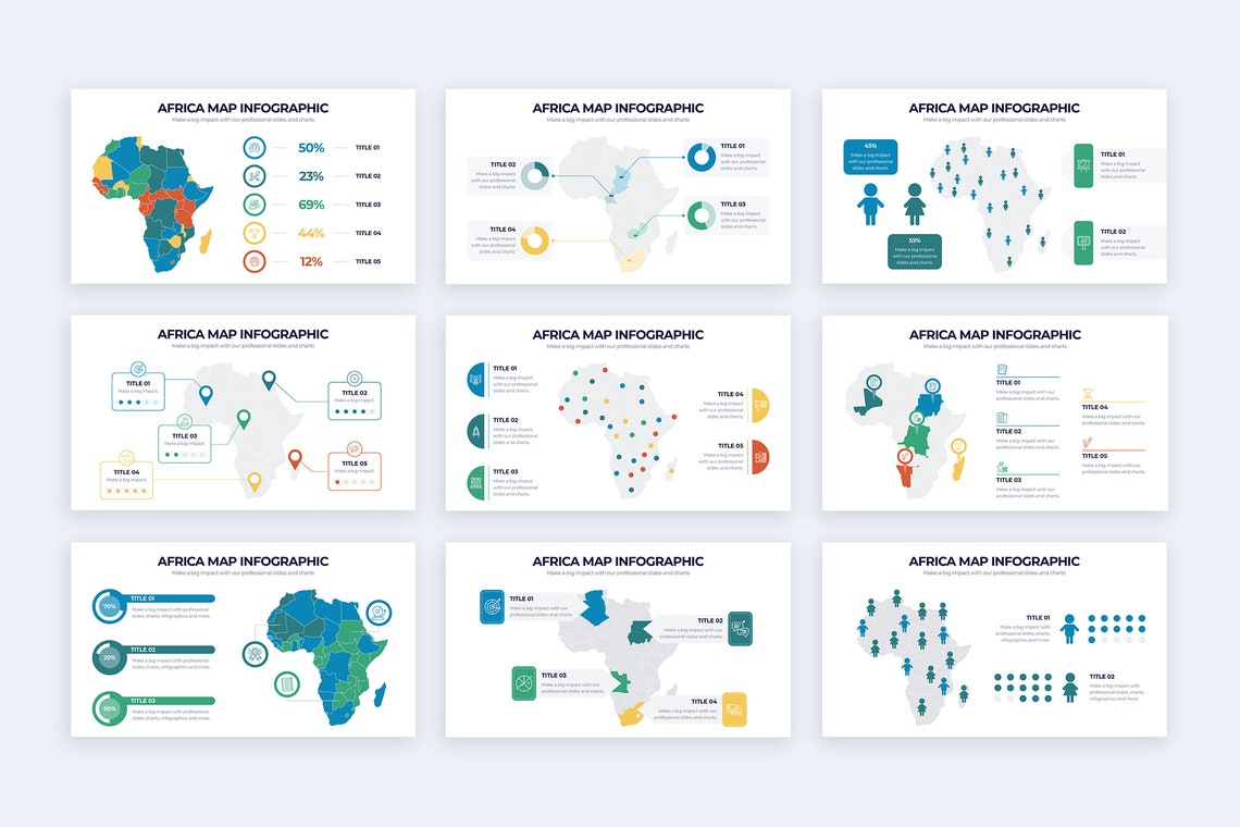 Africa Map Infographics Template for Keynote Best Keynote - Etsy
