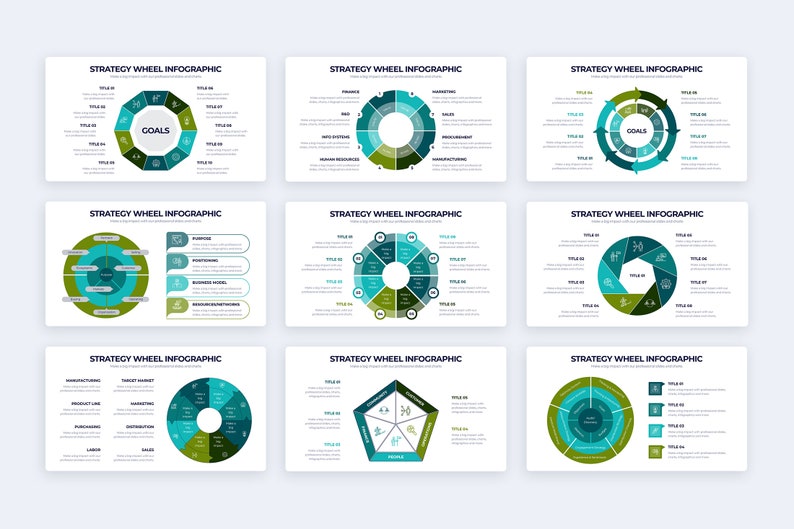 Strategy Wheel Infographics | Template for Illustrator | Best ...