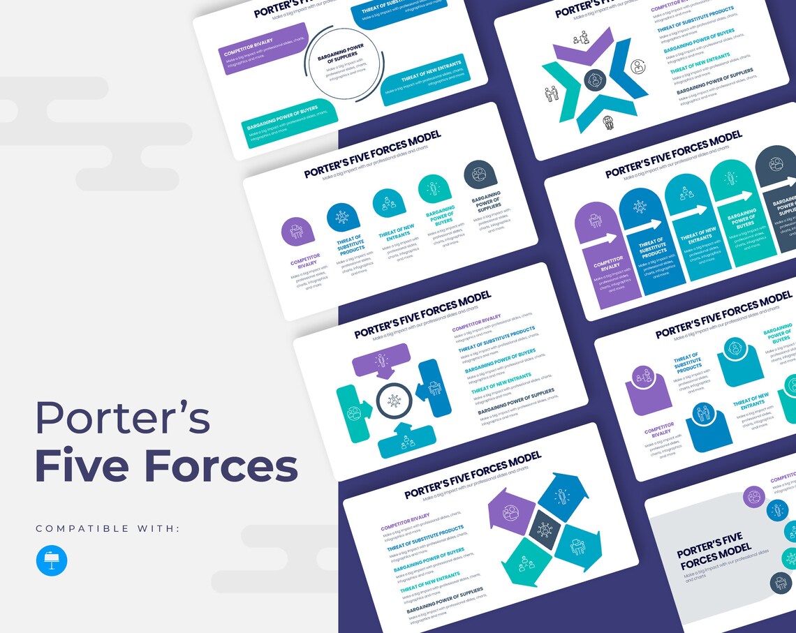 Porter’s Five Forces Infographics | Template for Keynote | Best Keynote ...
