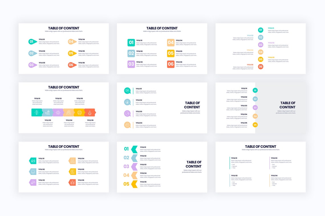Table of Content Infographic Templates | Diagrams for Powerpoint ...