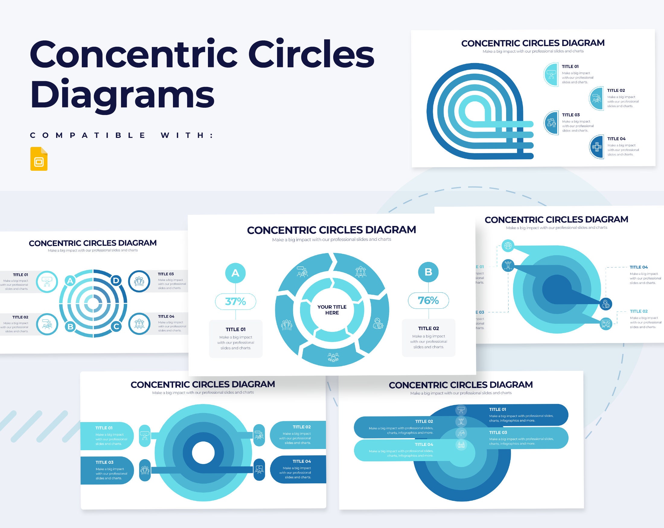 Concentric Circles Diagrams Infographics Template for Google Slides ...