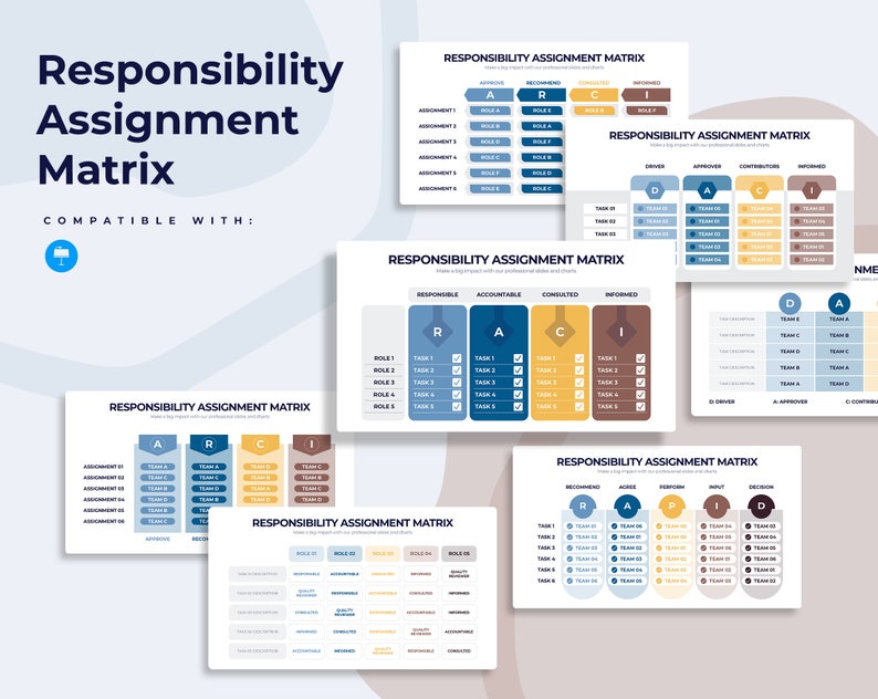 Responsibility Assignment Matrix Infographics Template for Keynote Best ...