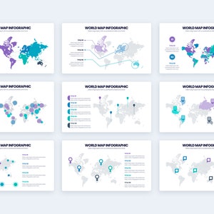 World Map Infographics | Template for Illustrator, Easy to Edit, Fully ...