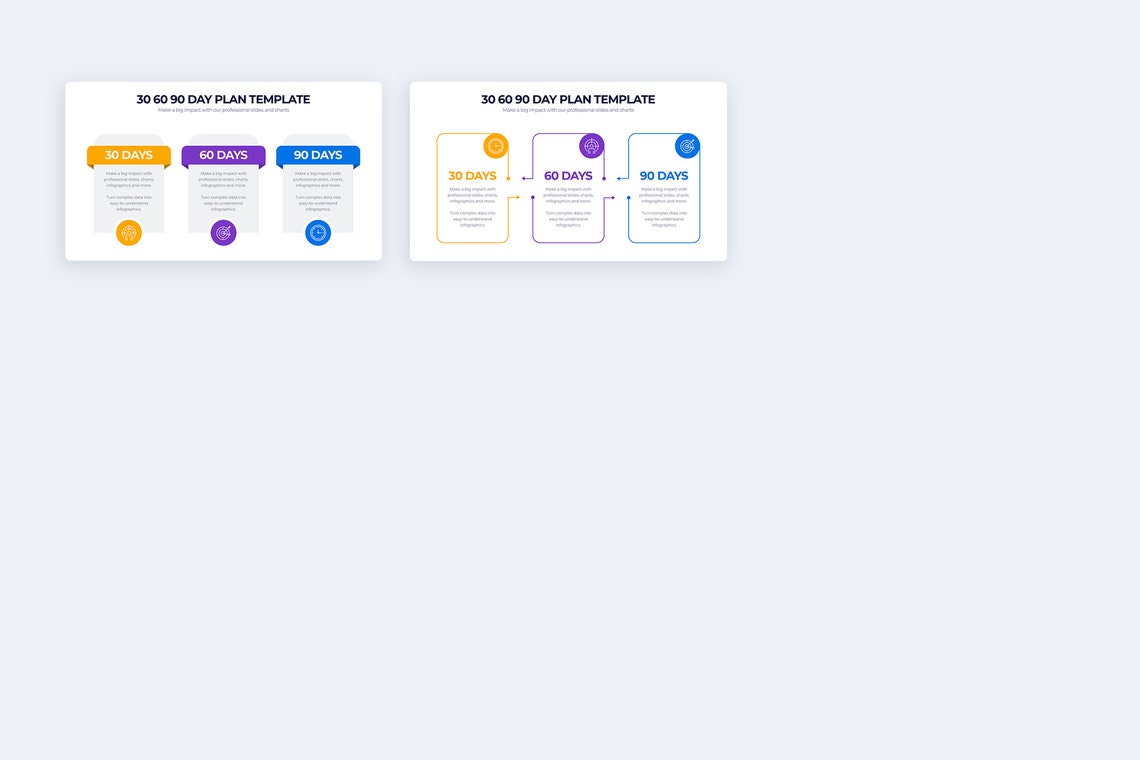 30 60 90 Days Plan Infographics | Template for Illustrator | Best ...