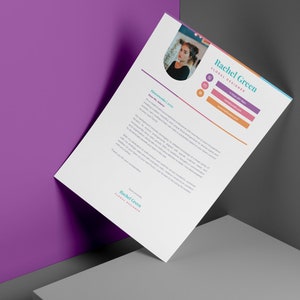 Zoe Resume Template | Professional Microsoft Word CV Indesign Template ...