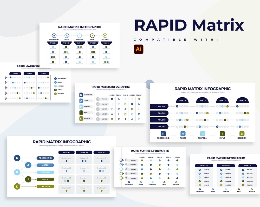 RAPID Matrix Infographics | Template for Illustrator | Best Illustrator ...