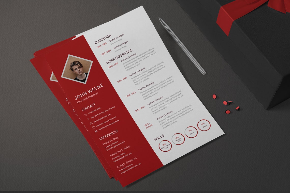 Oliver Resume Template Professional Microsoft Word CV Template ...