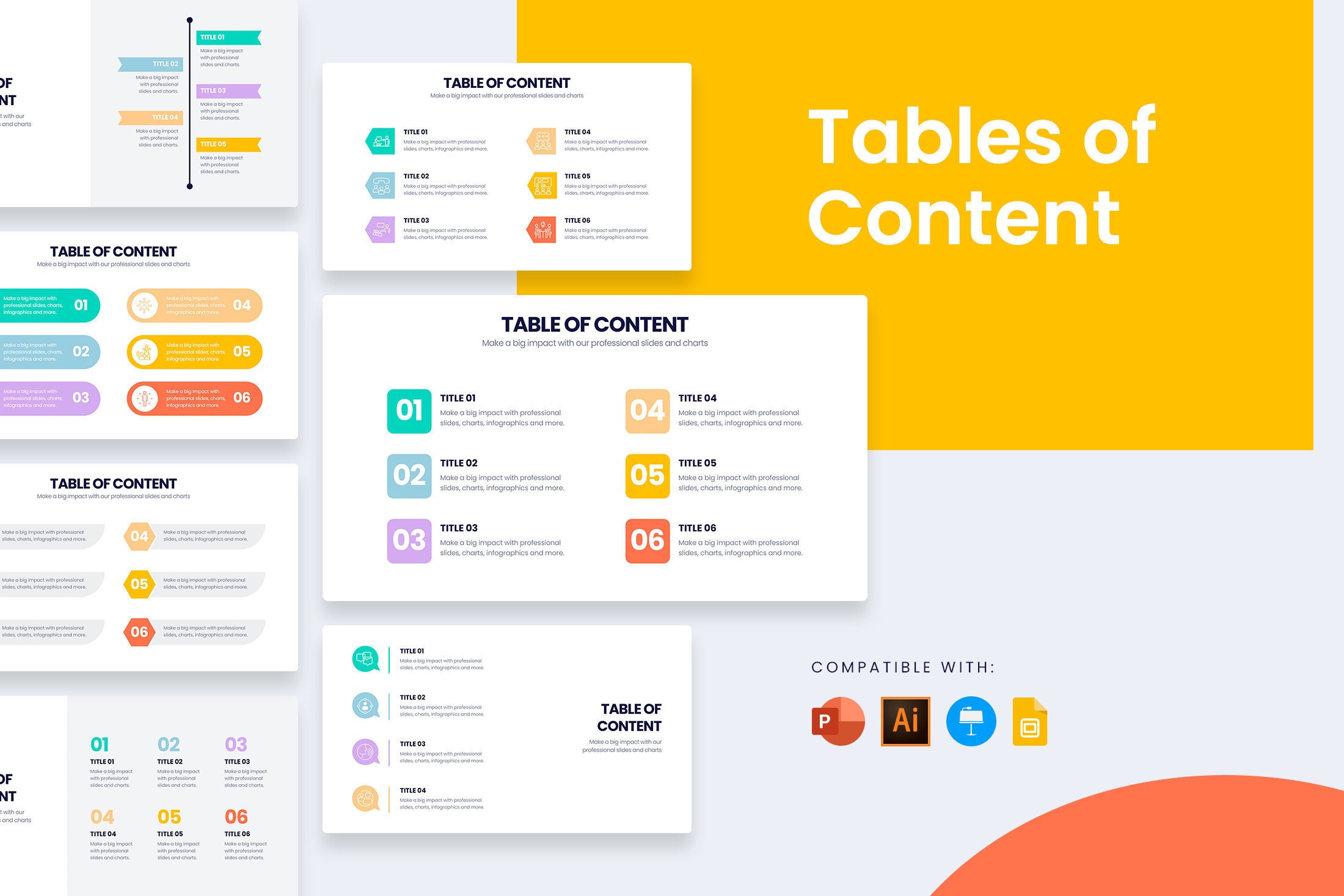 Table of Content Infographic Templates | Diagrams for Powerpoint ...