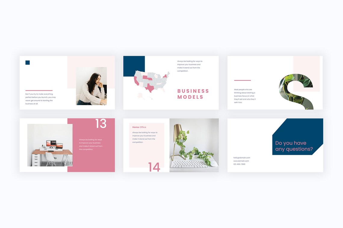 Simple Pink Presentation Template | Powerpoint Template, Slides for ...