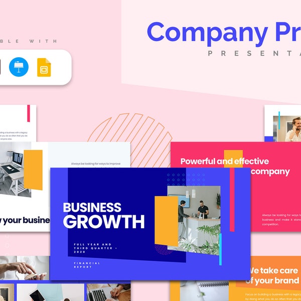 Company Profile Landscape Layout With Yellow Accents INDESIGN & CANVA ...