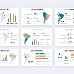 South America Map Infographics Template for Illustrator Best ...