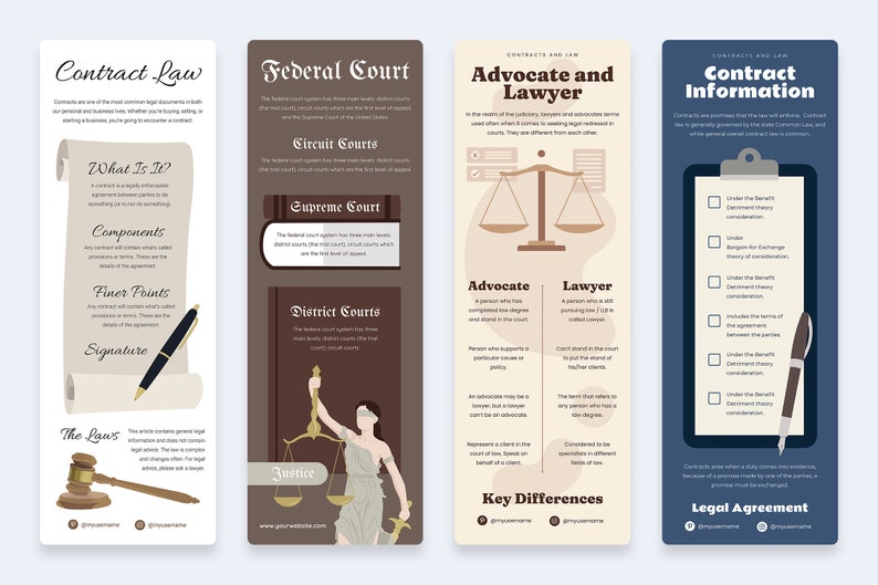 Contacts and Law Vertical Infographic Templates | Diagrams for ...