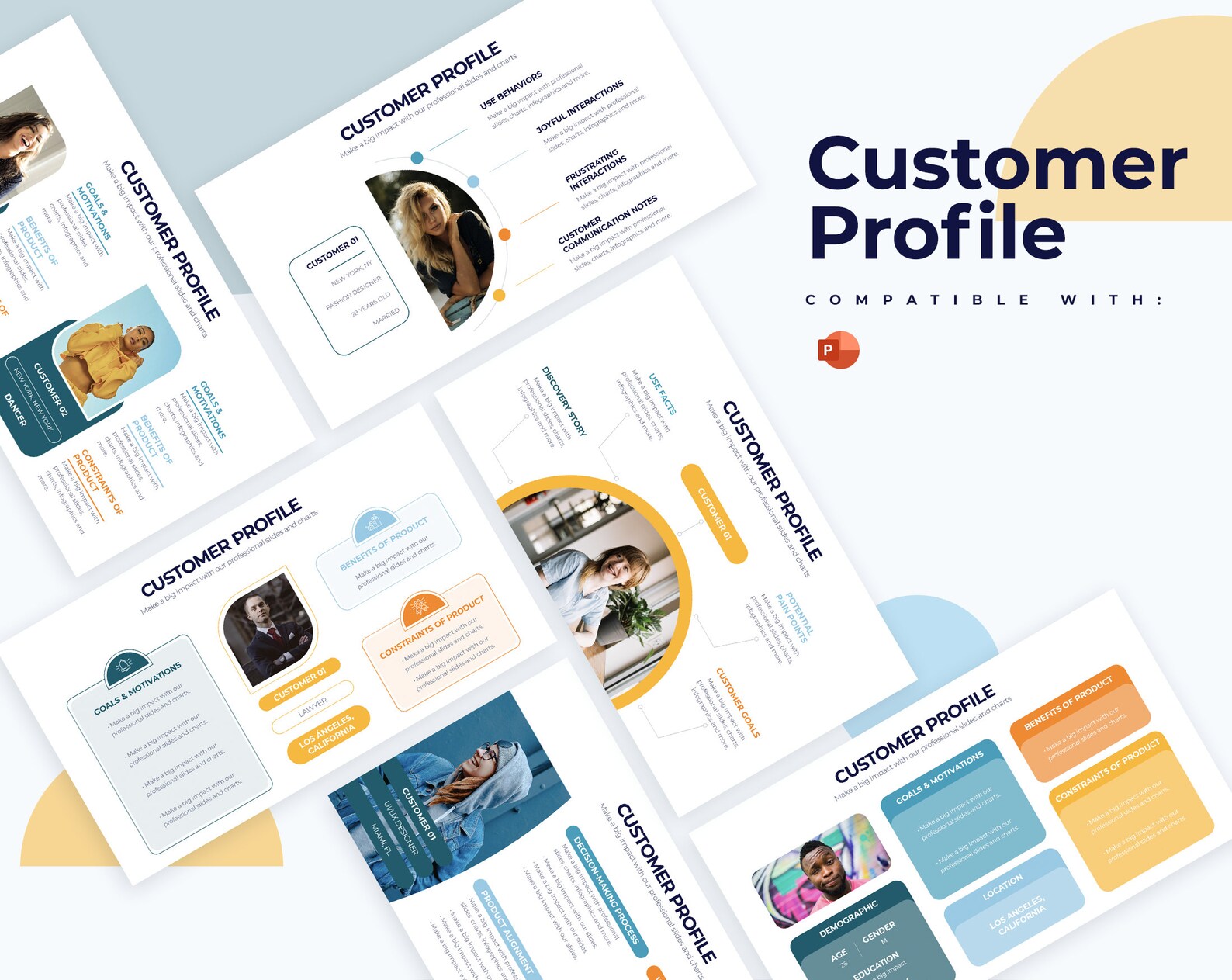 Customer Profile Infographics | Powerpoint Template, Template for ...