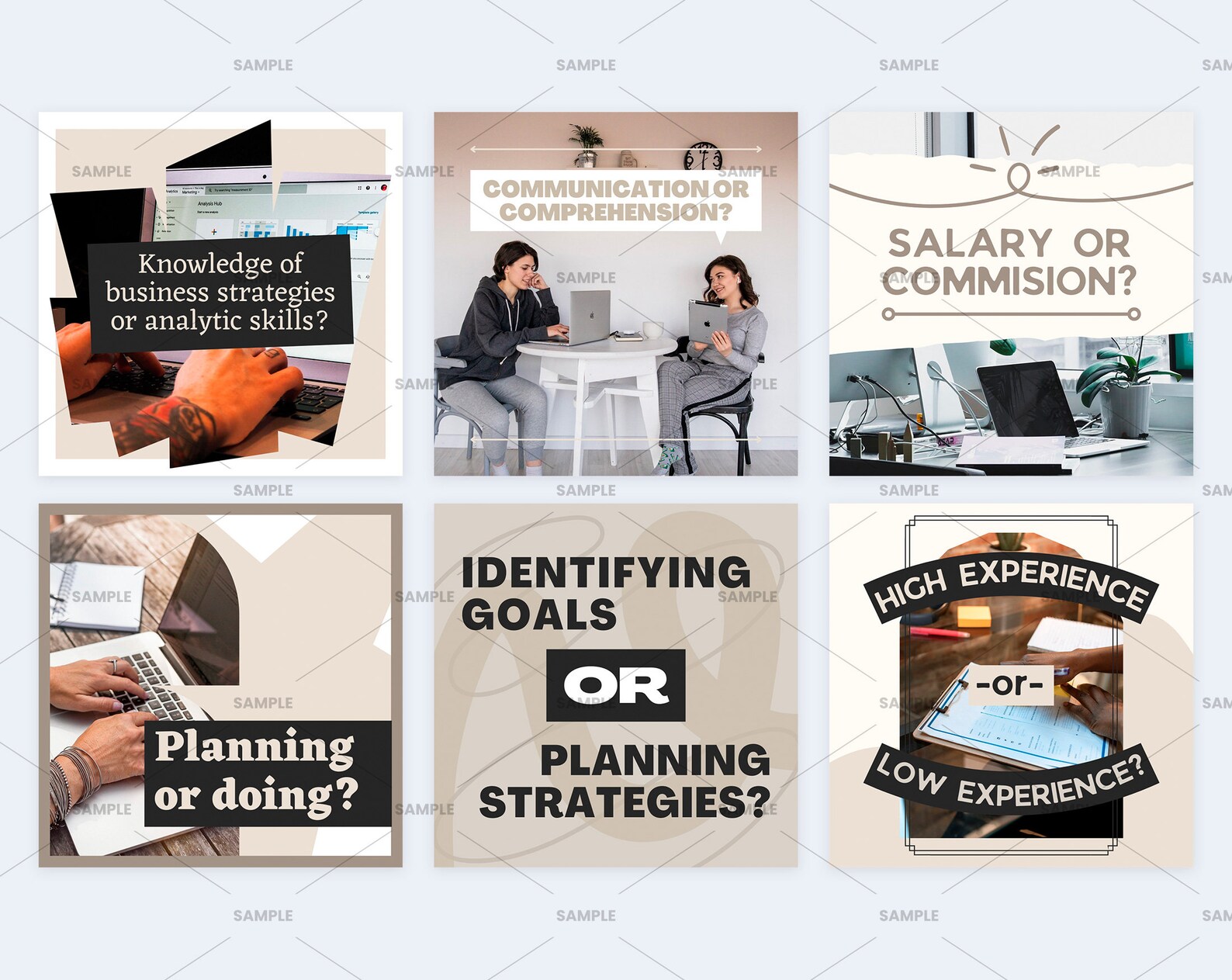 Business Coaching This or That Template for CANVA, Easy to Edit ...