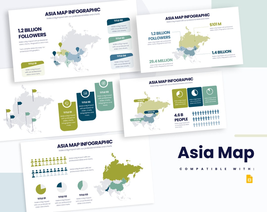 Asia Map Infographics Template for Google Slides Best Google Slide ...