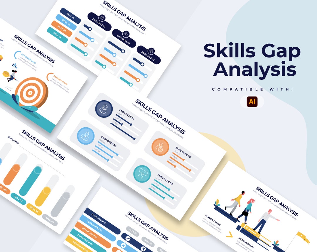 Skills Gap Analysis Infographics | Template for Illustrator | Best ...