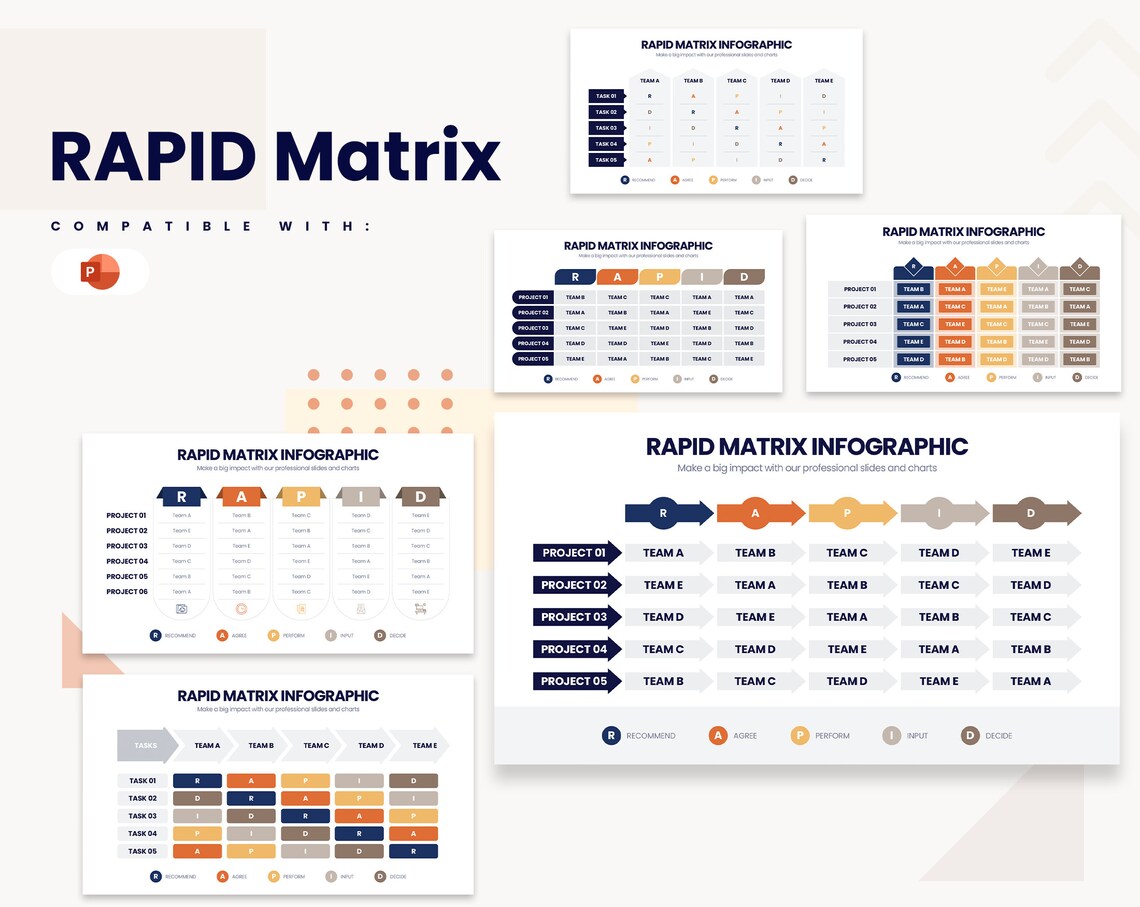 RAPID Matrix Infographics Powerpoint Template, Template for Powerpoint ...
