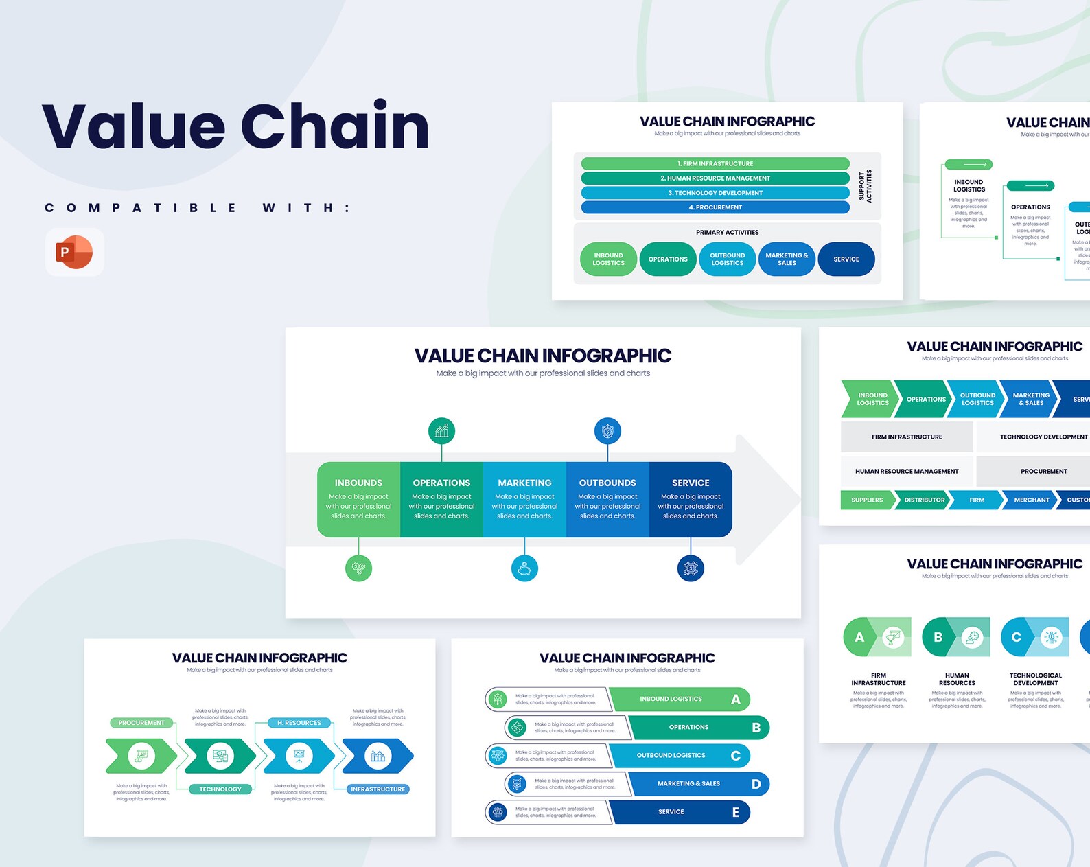 Value Chain Infographics Powerpoint Template Template for - Etsy