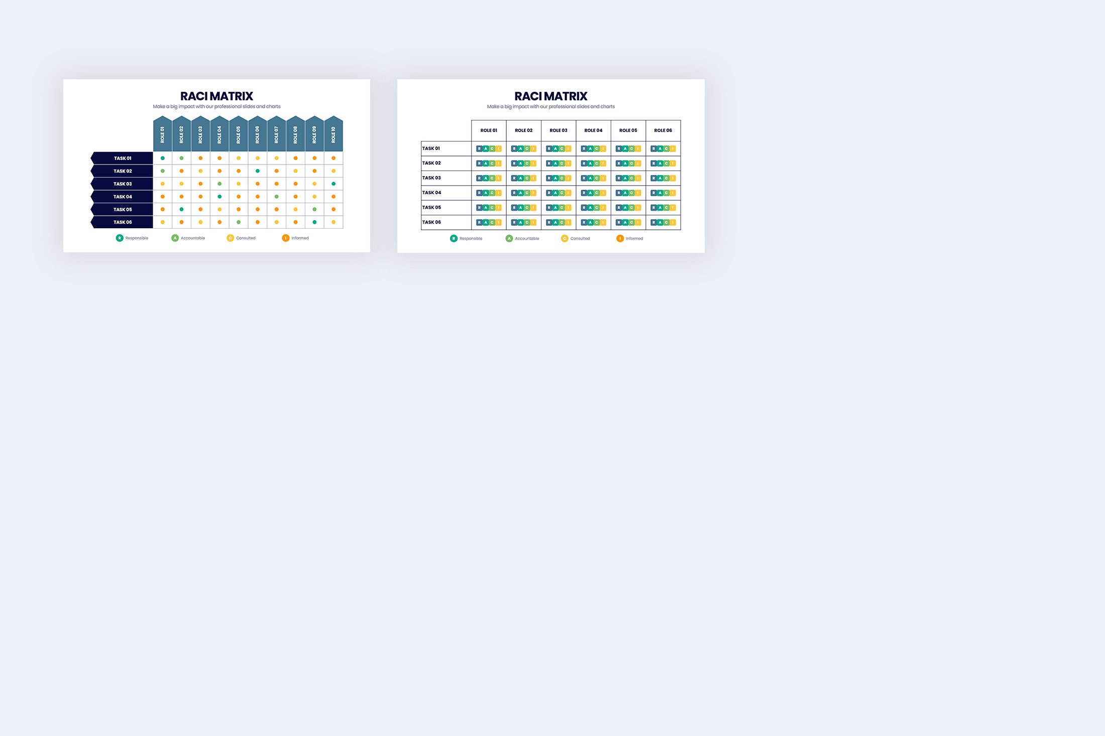 RACI Matrix Infographics | Template for Illustrator | Best Illustrator ...