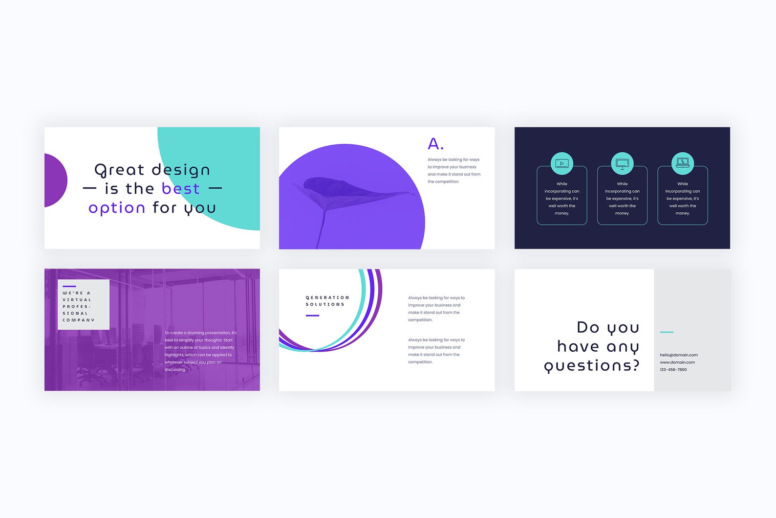 Process Design Presentation Template | Powerpoint Template, Slides for ...