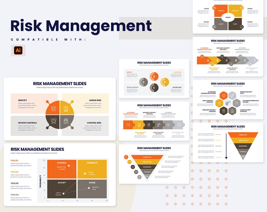 Risk Management Infographics Template for Illustrator Best Illustrator ...