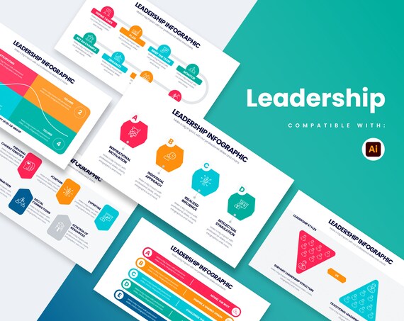 Leadership Analysis Infographics Template for Illustrator | Etsy