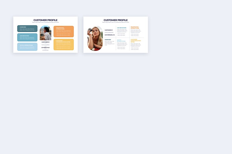 Customer Profile Infographics Template for Google Slides - Etsy