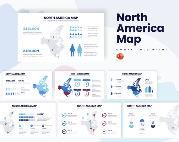Plantilla De Powerpoint De América Del Norte