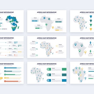 Africa Map Infographics Template for Google Slides Best - Etsy