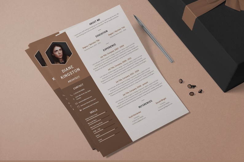 Elena Resume Template | Professional Microsoft Word CV Template ...