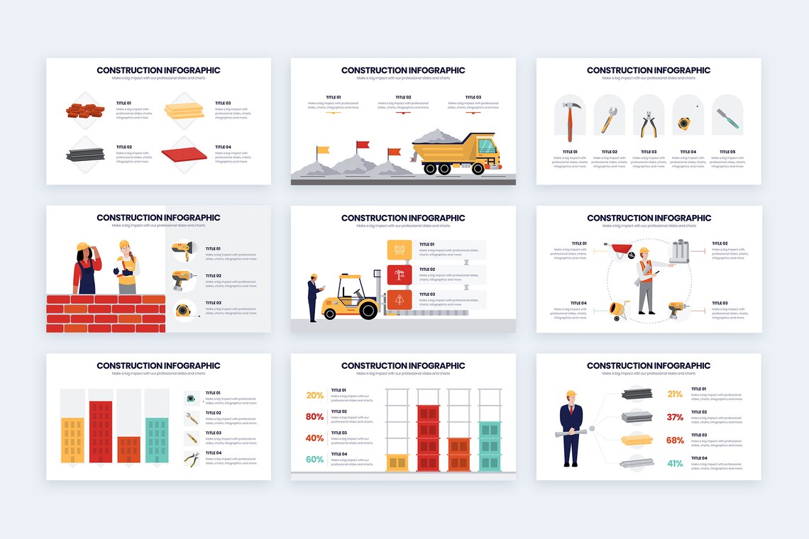 Construction Infographics | Powerpoint Template, Template for ...
