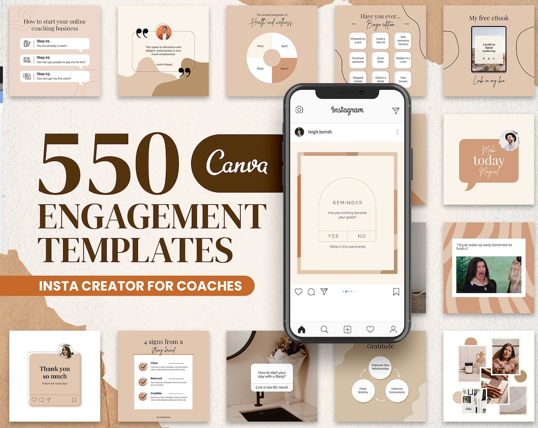 Insta Engagement Bundle | CANVA Templates, Engagement Boost, Easy to ...
