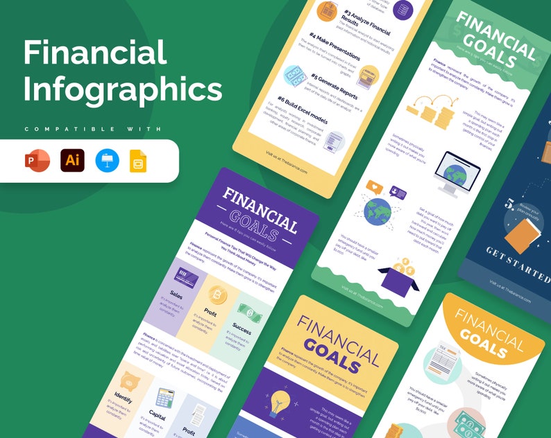 Financial Vertical Infographic Templates | Diagrams for Powerpoint ...