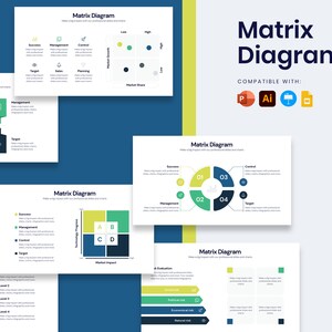 Matrix Diagram Templates | Diagrams for Powerpoint, Illustrator ...