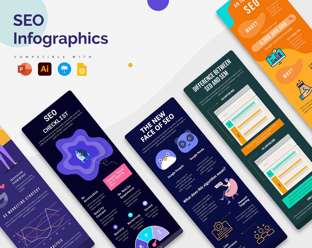 SEO Vertical Infographic Templates | Diagrams for Powerpoint ...